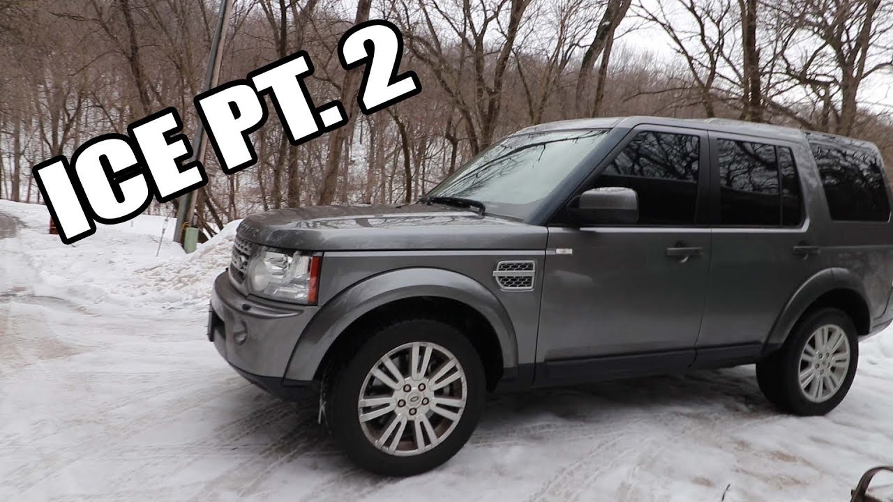 Icy Driveway take 2 - This time with a Land Rover - YouTube