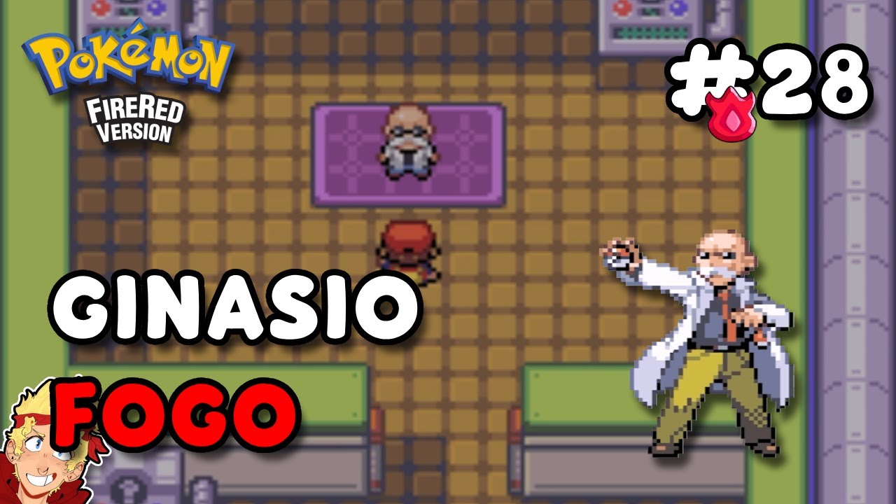 Pokémon Fire Red #28: Ginásio de Fogo (Blaine) - YouTube