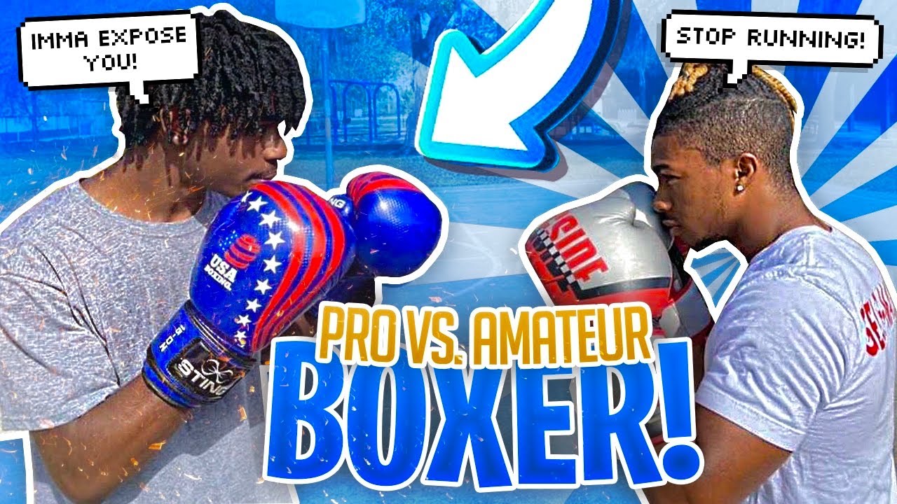PRO VS AMATEUR BOXER STREET BOXING! 🥊 *Gets Intense!! - YouTube