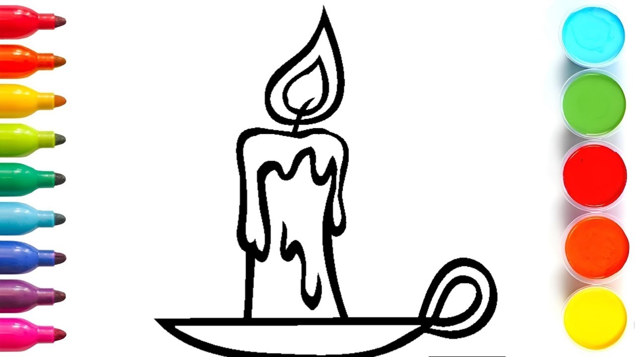 How to draw a Candle for Kids// Drawing tutorial for kids// Simply Kids ...