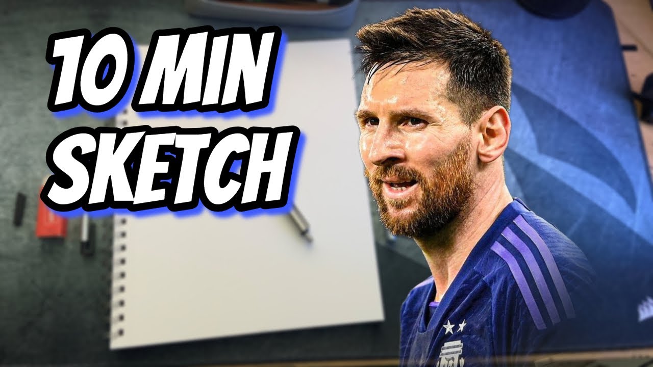 10min Sketch of Lionel Messi (TIMELASPE) - The 10min Sketchist - YouTube
