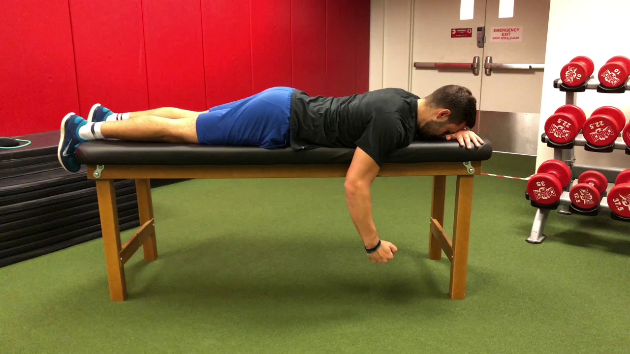 Prone Single Arm Row - YouTube
