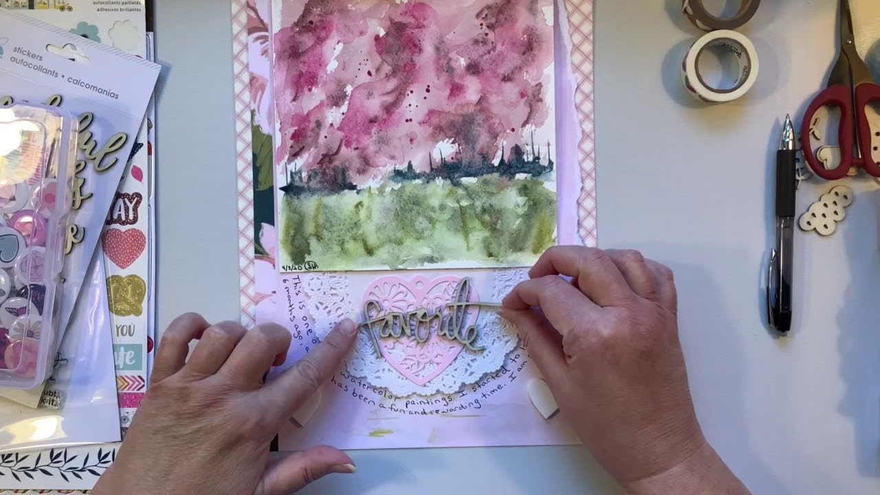 Project Life Process 2020 | 9x12 Layout For My Watercolor Painting | # ...