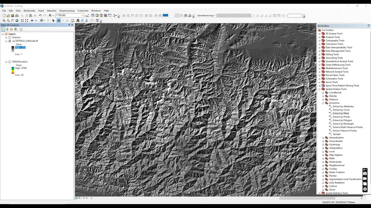 Open topography DEM download and visualization - YouTube