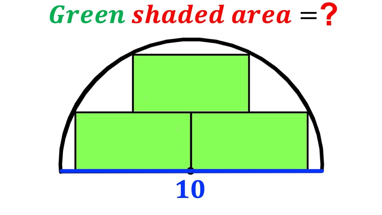 Can you find area of the green shaded region? | (Identical Rectangles ...