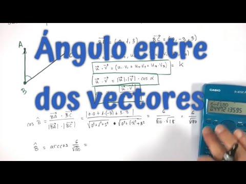 Ángulo entre dos vectores - YouTube