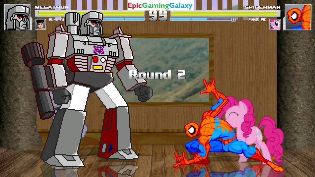 Spider-Man And Pinkie Pie VS Megatron And Kung Fu Man In A MUGEN Match ...