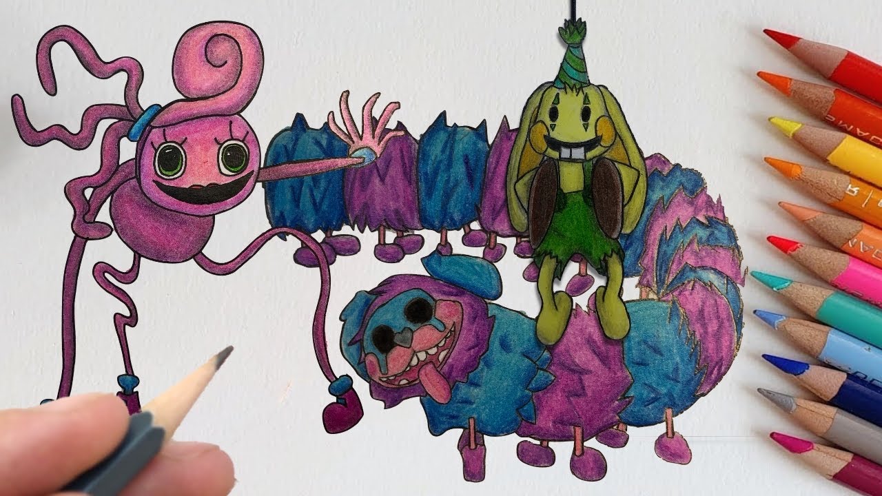 HOW TO DRAW ALL NEW CHARACTERS FROM POPPY PLAYTIME CHAPTER 2 ( PJ PUG-A ...