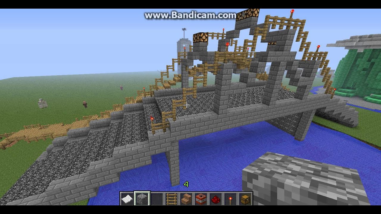 the Brooklyn bridge in minecraft - YouTube