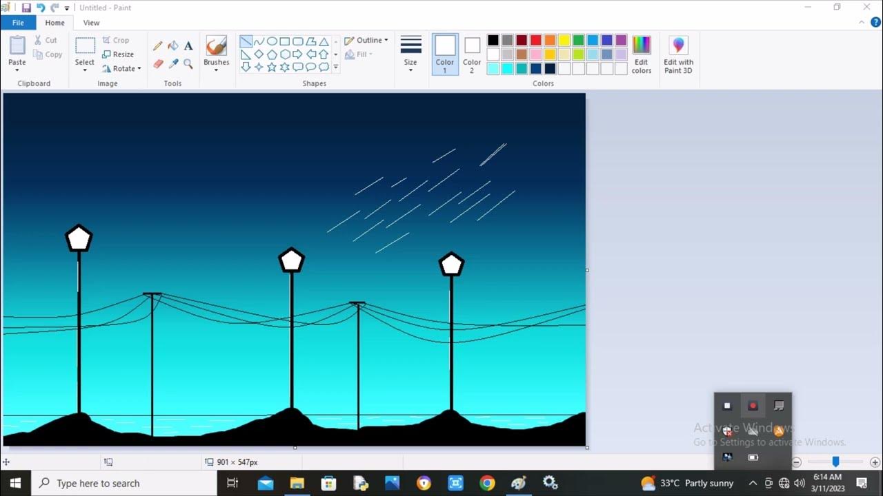 ms paint drawing for beginners - YouTube