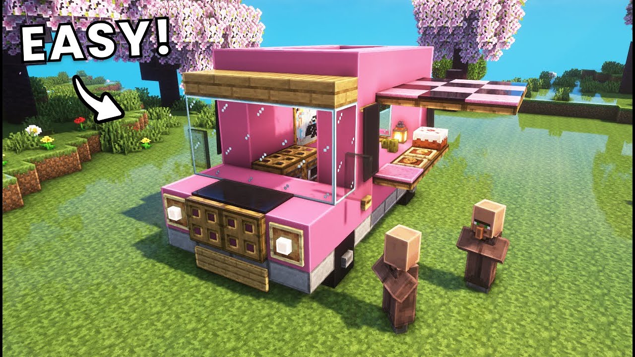 Minecraft: How to Build a Food Truck - YouTube