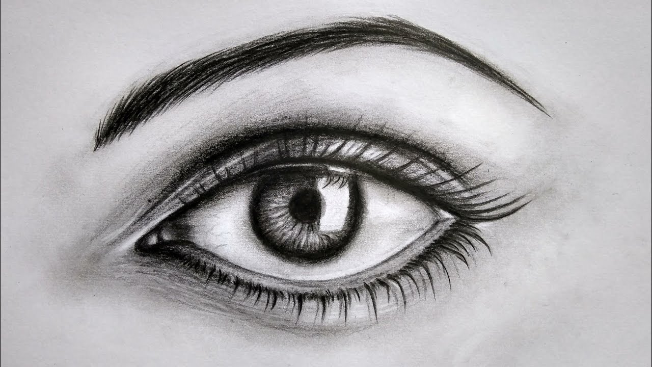 How to draw realistic eye /time lapse/pencil drawing | rainbow art ...