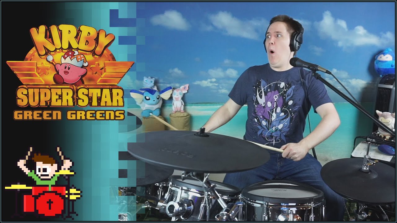 Kirby Super Star - Green Greens On Drums! - YouTube