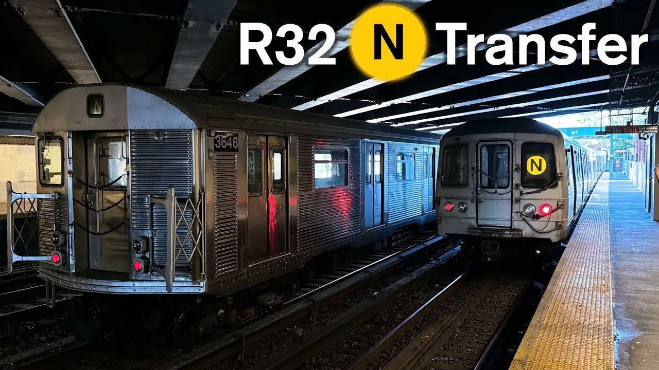 R32 N Train Transfer at Gravesend-86 St - YouTube