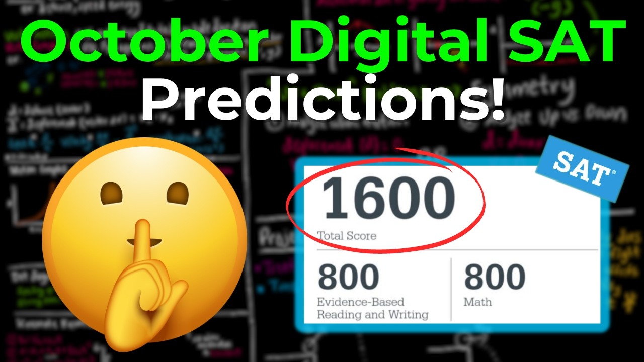 October 2024 SAT Predictions - What Will Be On The Test? - YouTube