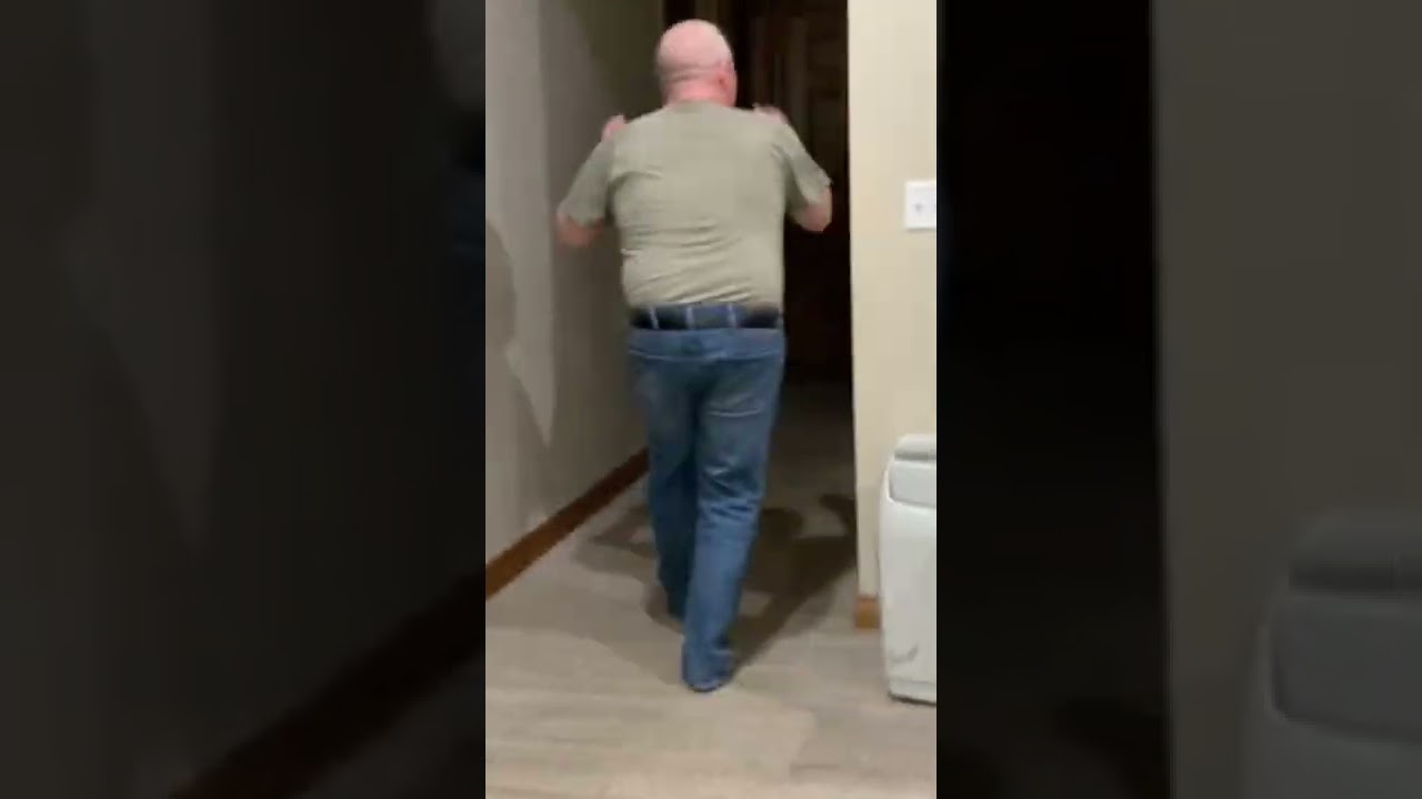 Grandpa hits his first ever griddy - YouTube