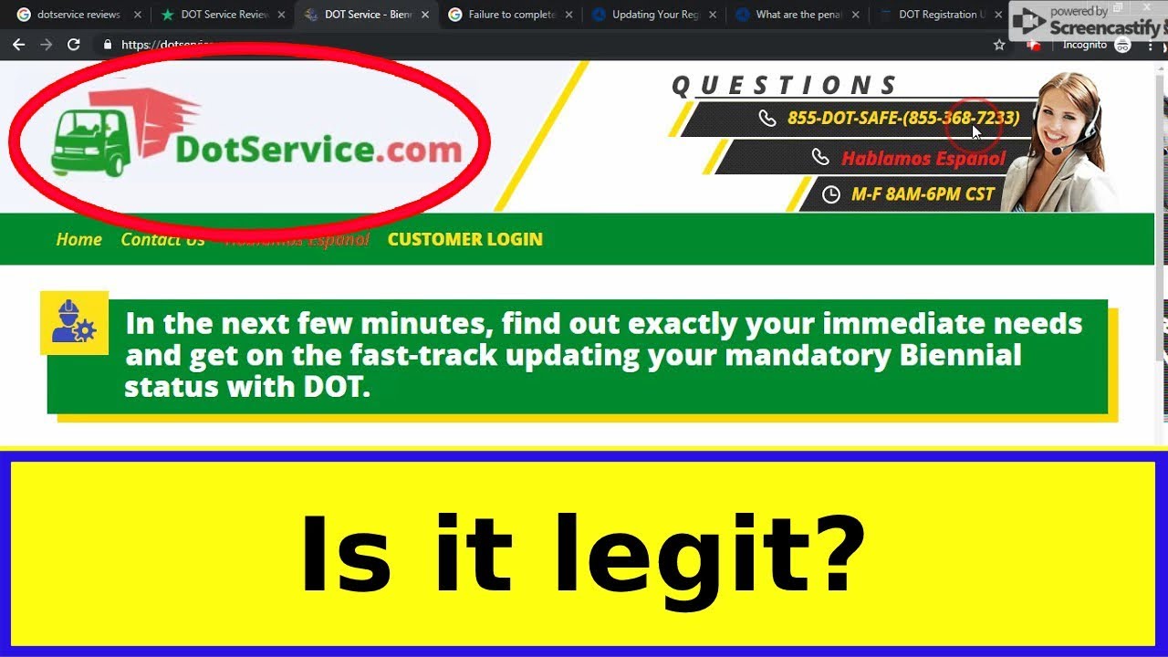 Dot service Reviews - Is it scam or legit service for Biennial Update ...