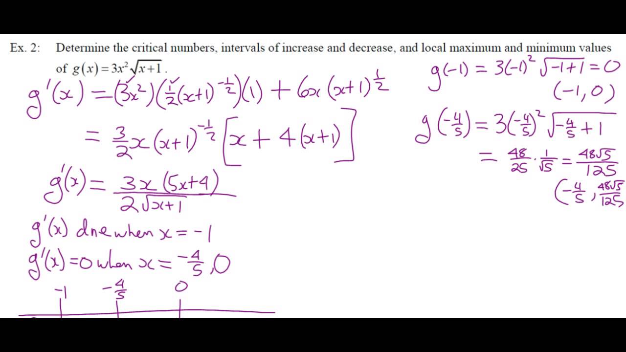 First Derivative Test, Even and Odd Functions - YouTube