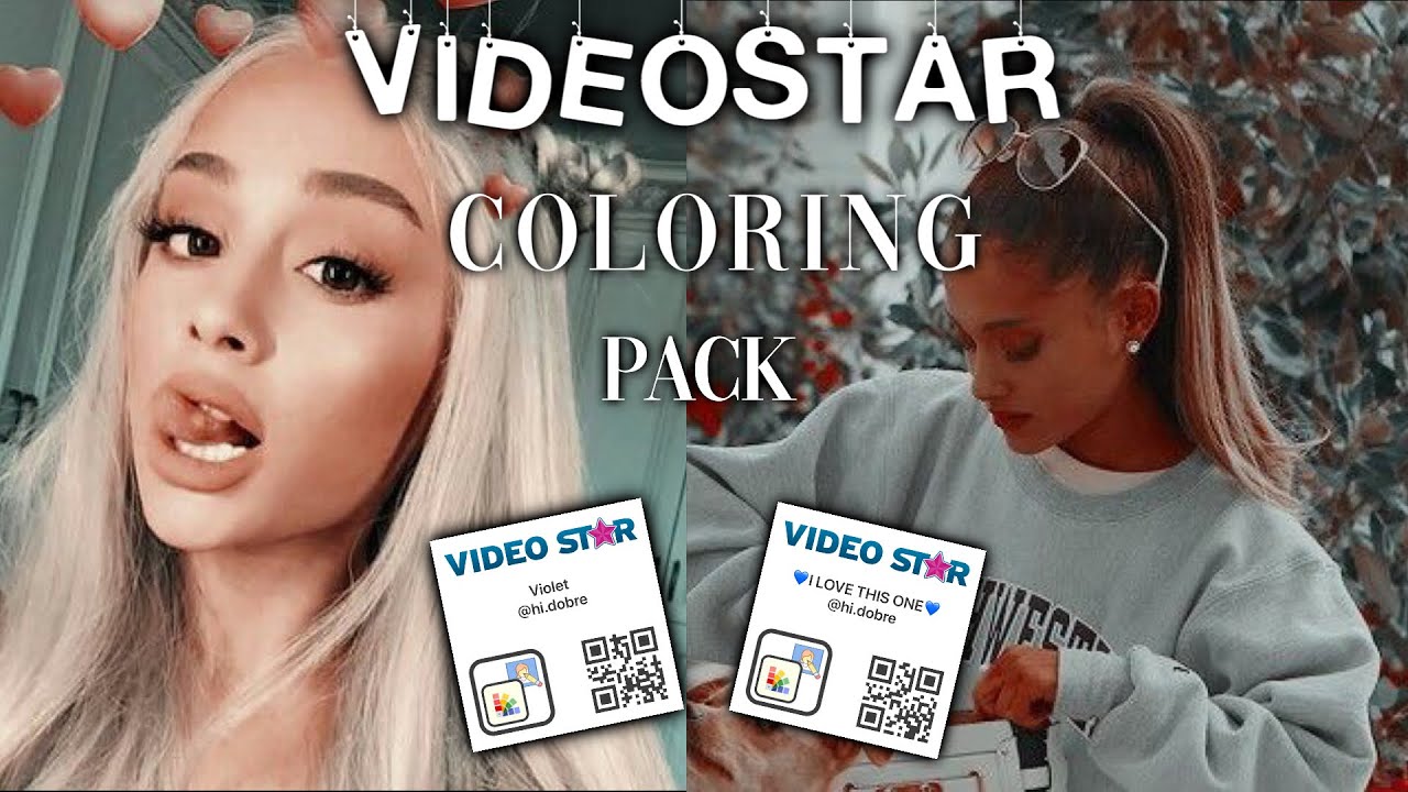 |videostar| HUGE coloring preset pack (qr codes) - YouTube