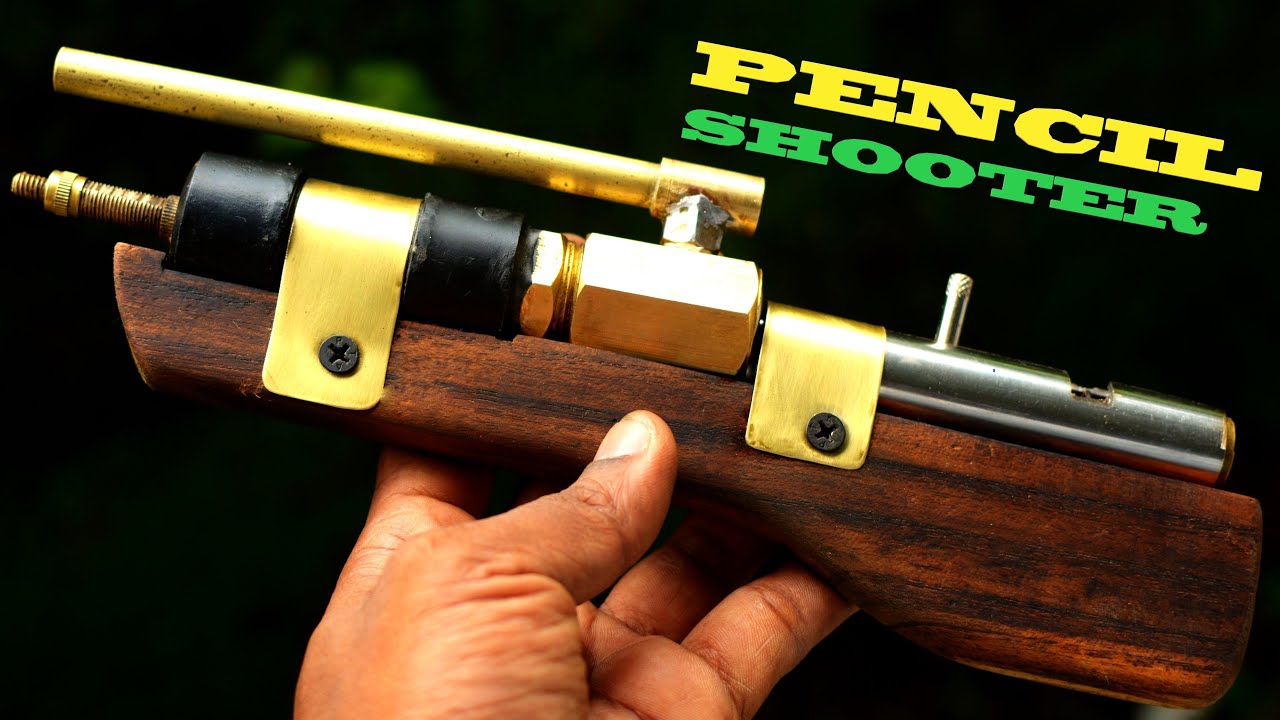 Homemade Pencil Shooter Air gun - YouTube