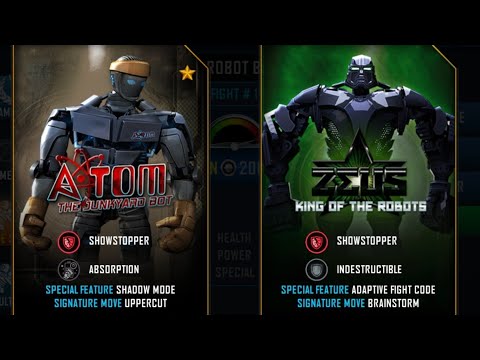Real Steel World Robot Boxing Gameplay ( Atom✌️✌️ vs Zeus 🌩🌩