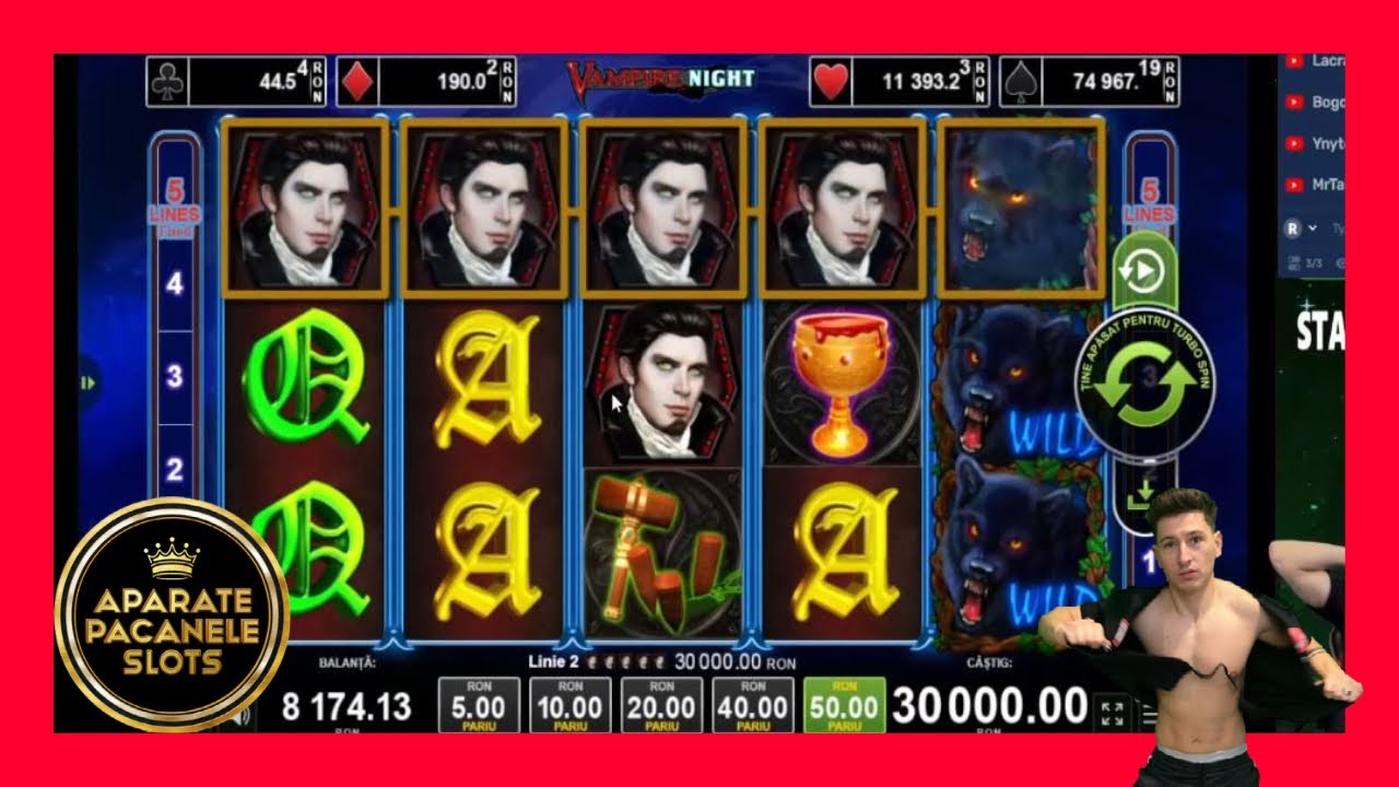 LINIE DE VAMPIRI PE 50 MANA!!! #aparate #pacanele #slots #live - YouTube
