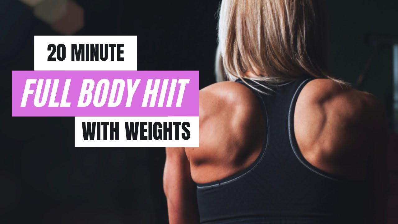 20 MIN Full Body STRENGTH AND CARDIO HIIT Workout - With Weights - YouTube