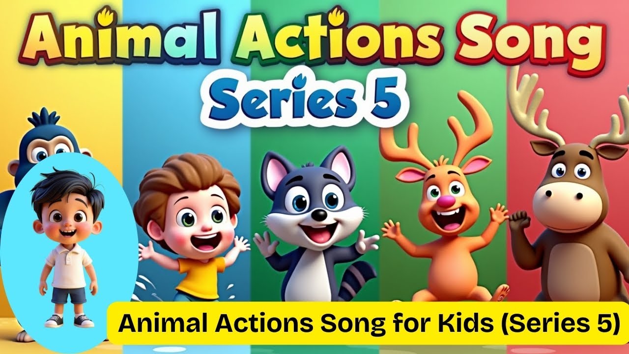 “Animal Actions Song for Kids | Jungle, Arctic, Safari & Forest Animals ...