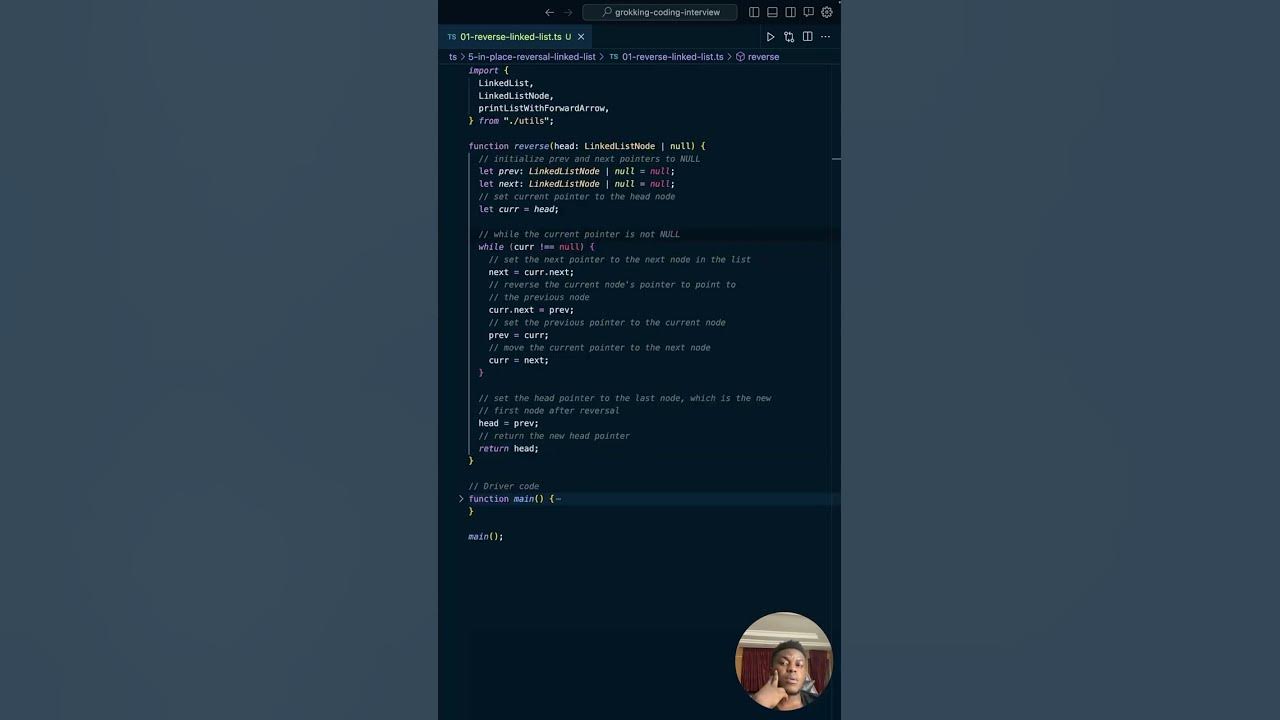 Reverse a Linked List | LeetCode Easy | Pattern Intro | Educative.io Day 22 - YouTube