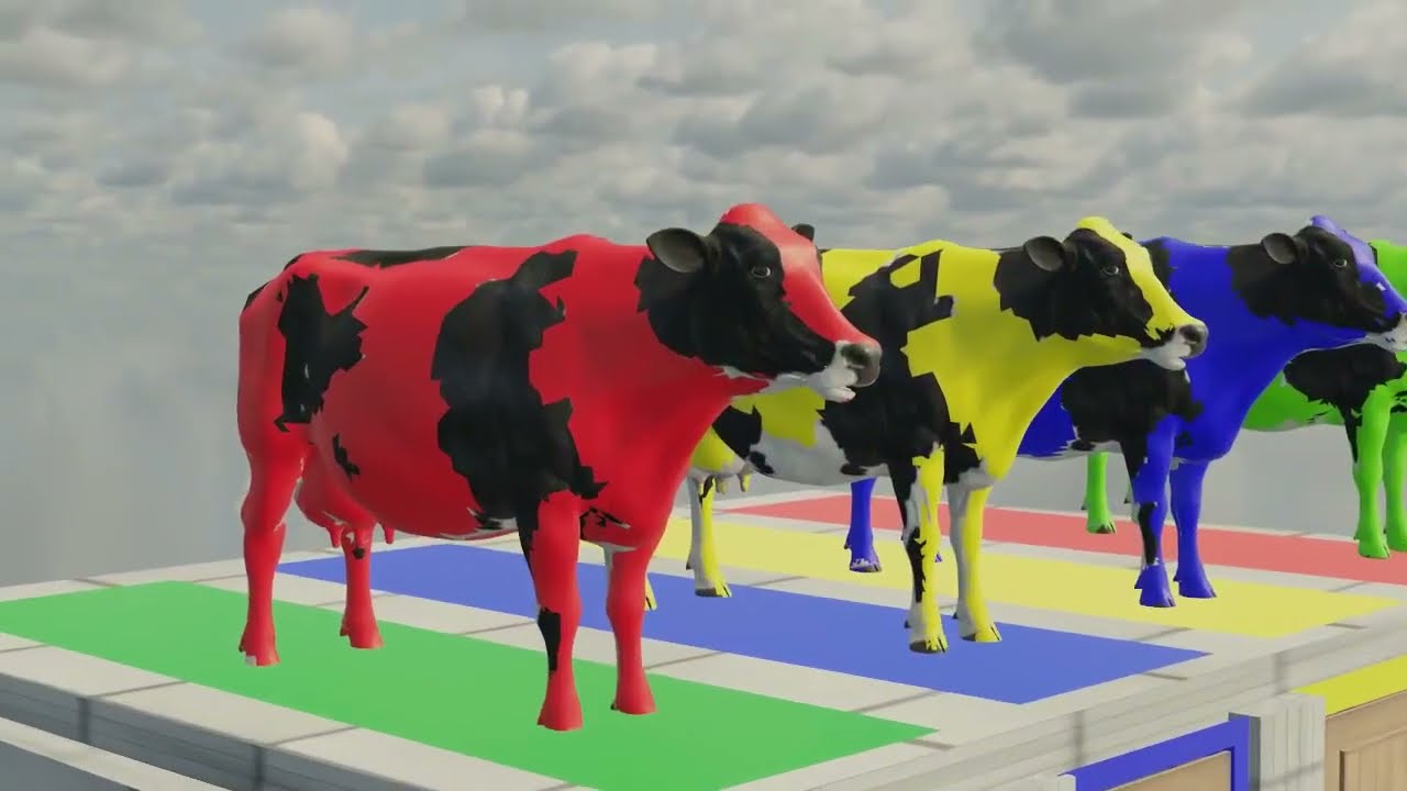 Cows Guess The Right Door ESCAPE ROOM CHALLENGE Animals Battle Game ...