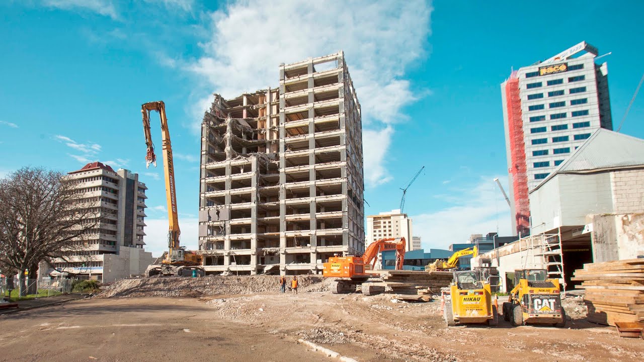 Nikau Group - PWC Demolition Christchurch - YouTube
