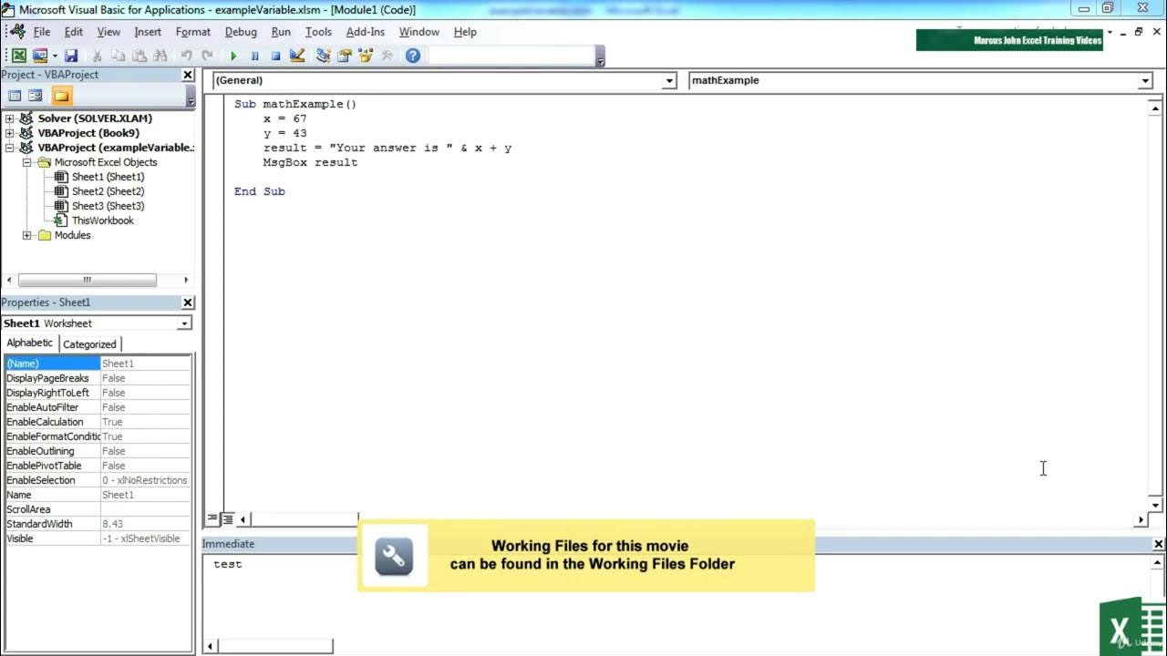 26 Declaring Variables And Data Types Vba Tutorial Lecture Microsoft Excel Youtube