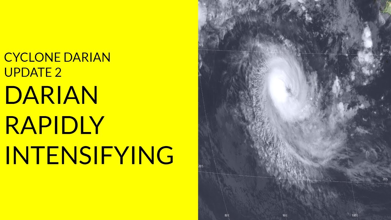 Cyclone Darian rapidly intensifying - YouTube