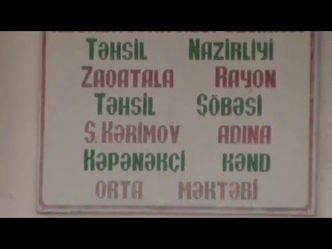 Zaqatalanın (neft ölkəsində olan) Kəpənəkçi kənd məktəbi.