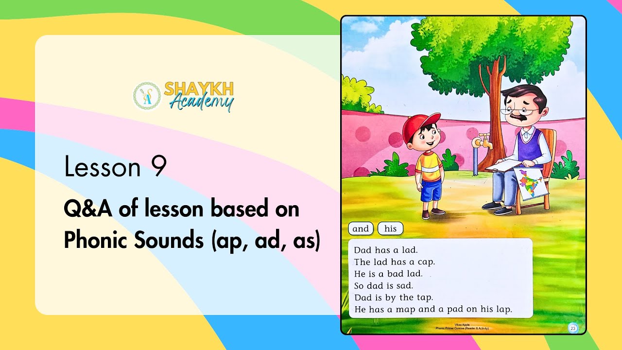 Lesson 9 | Q&A of Lesson based on Phonic Sounds – ap, ad, as | Vikas ...
