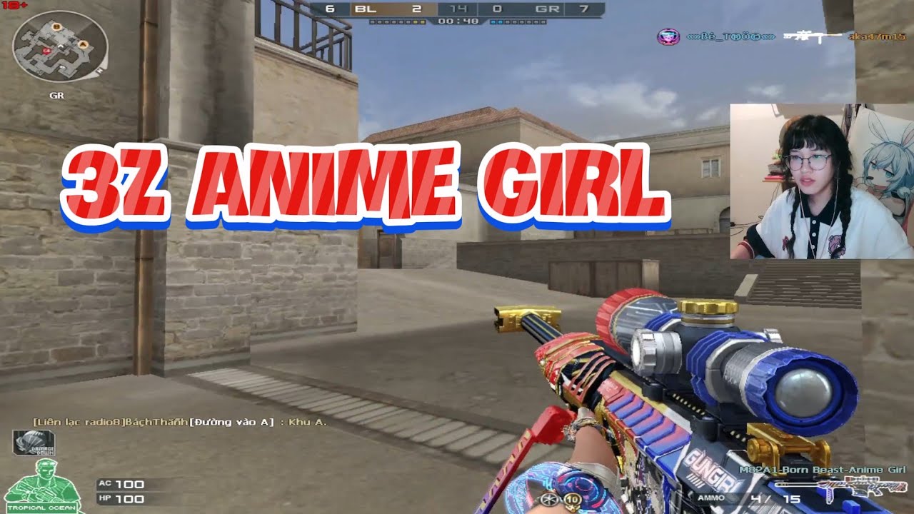 ( Đột kích ) 3z Anime Girl bắn C4 .. đừng chủ quan khi team địch còn 1 ...