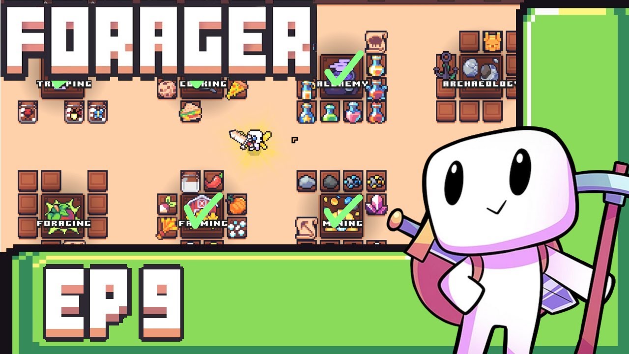 Forager ep 9 museum progress!!! - YouTube