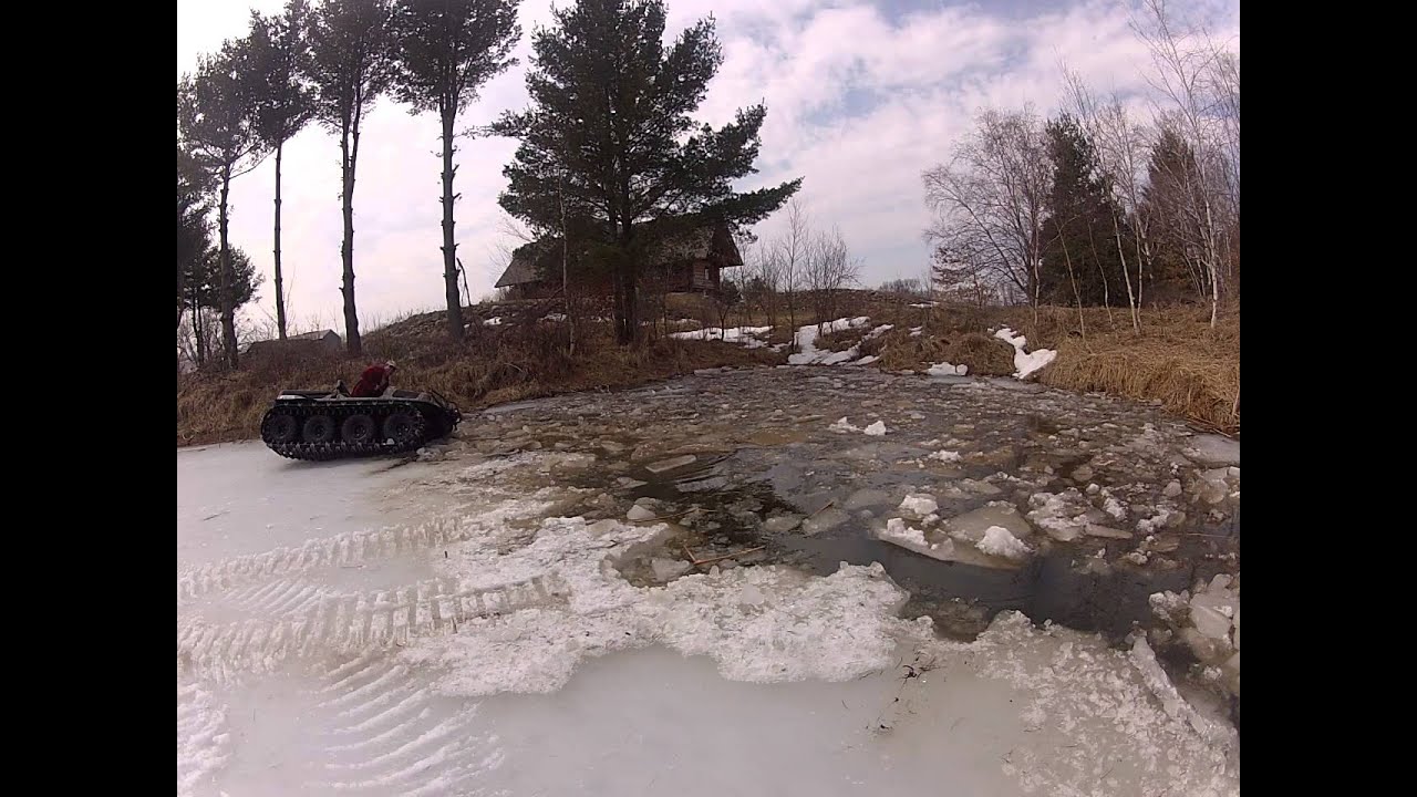 argo walking out on ice in deep water - YouTube