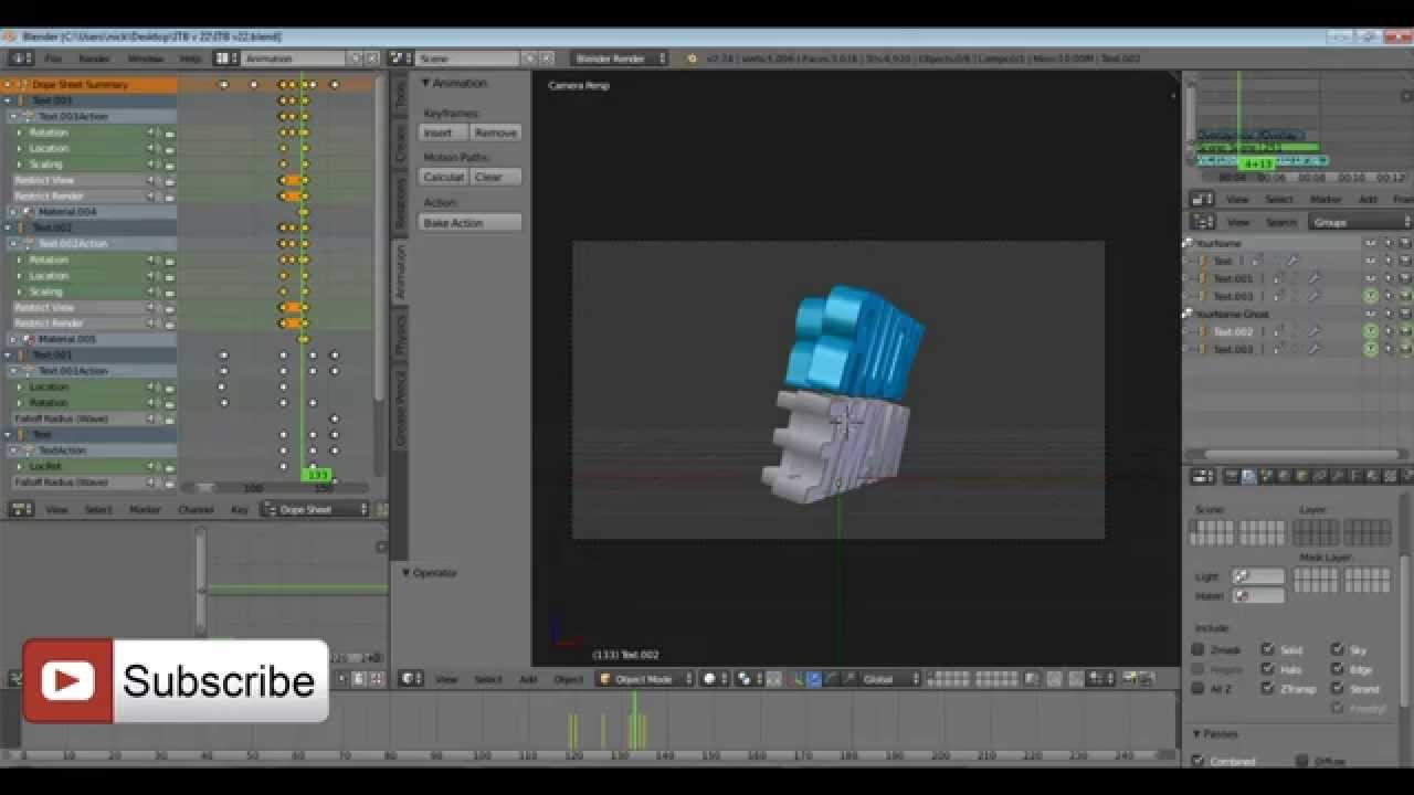 HOW TO EDIT INTRO TEMPLATES TEXT IN BLENDER - YouTube
