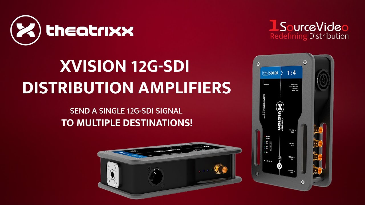 Theatrixx xVision 12G-SDI Distribution Amplifiers: Pro Signal Splitter ...