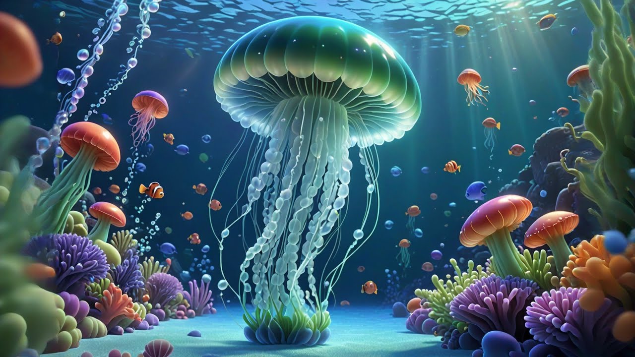 The Jumping Jellyfish’s Ocean Bounce 🦑🌊 | Fun Nursery Rhymes Songs for ...