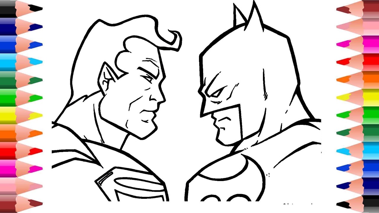 Batman vs superman drawing and coloring pages - Marvel superheroes ...