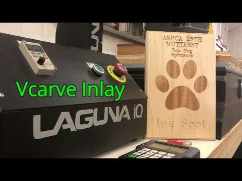 CNC VCarve Inlay // Laguna IQ // Aspire Demo - YouTube