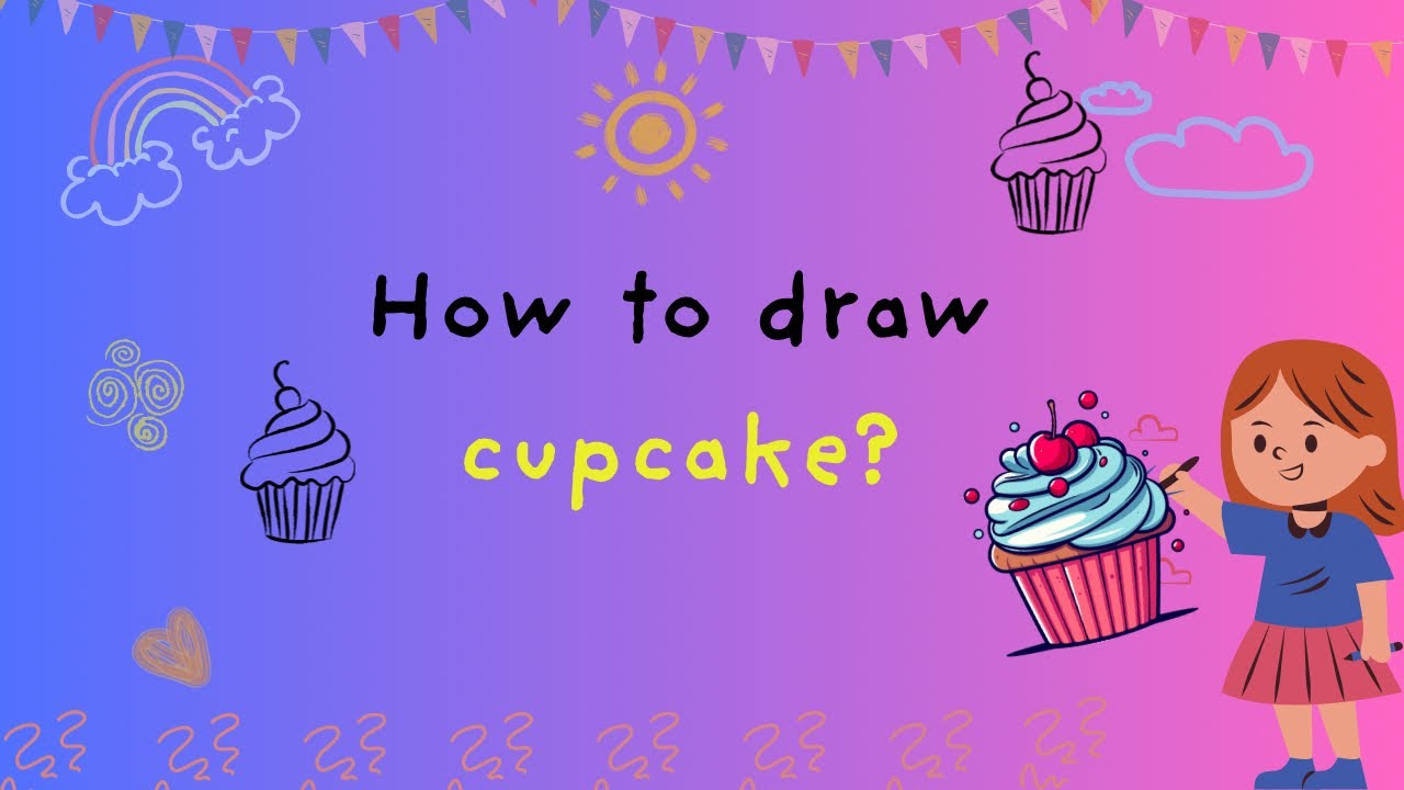 How to draw cupcake for kids| drawing coloring painting for kids ...