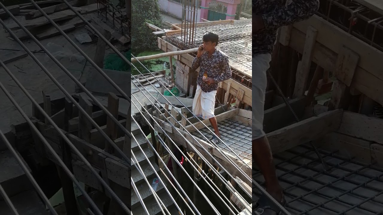 Slab reinforcement binding Two way slab - YouTube