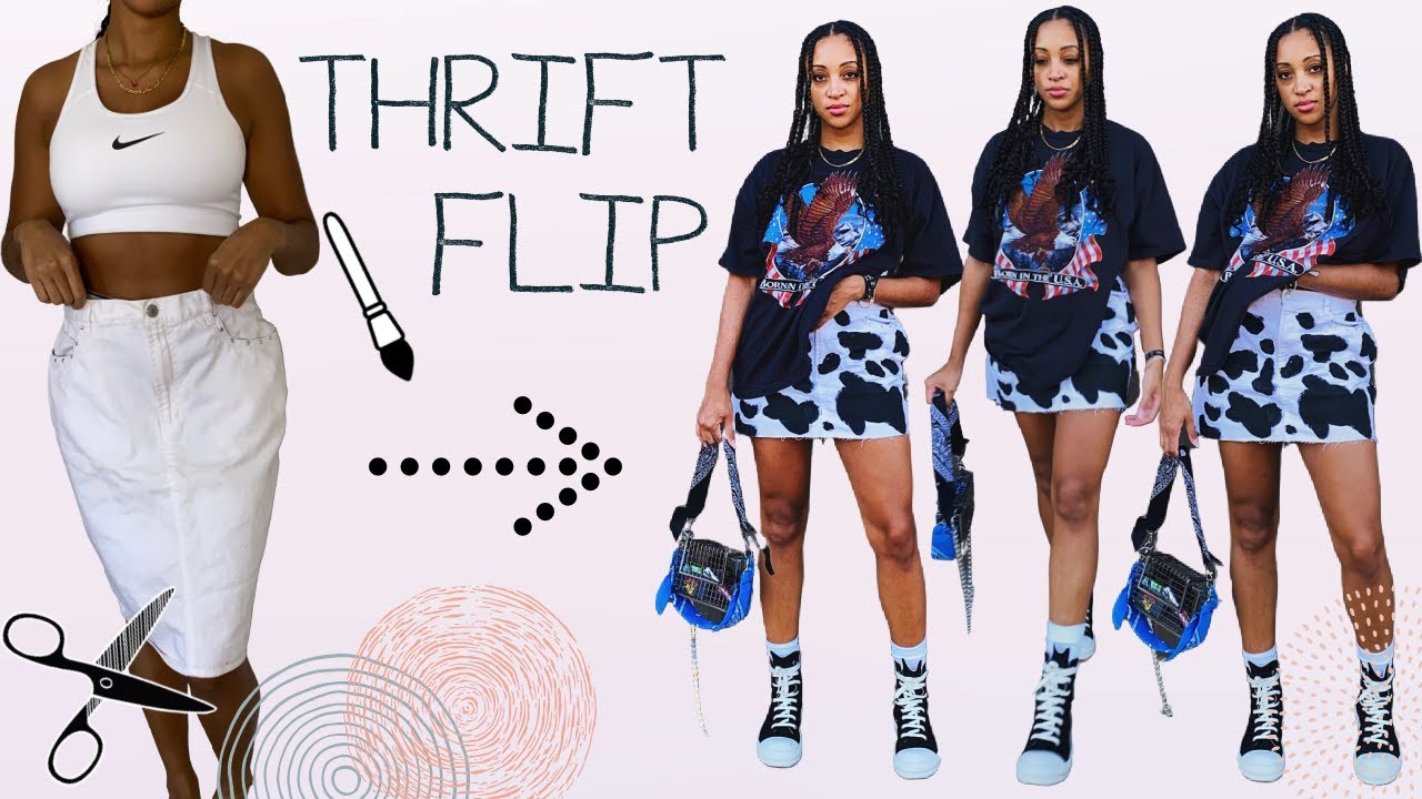 Thrift Flip! DIY Clothing Transformations - Beginner & No Sew - YouTube