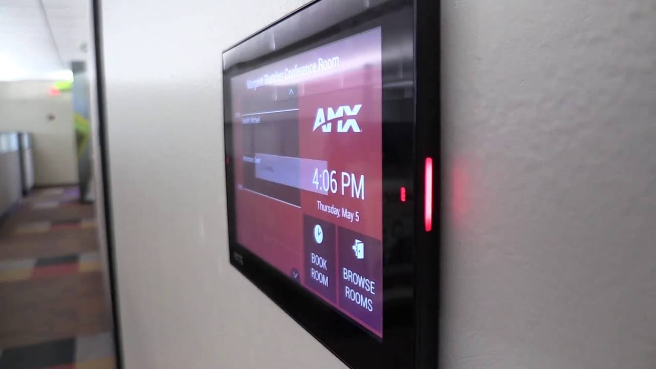 HARMAN's AMX RoomBook Scheduling Panels: Industrial Design & Mounting ...