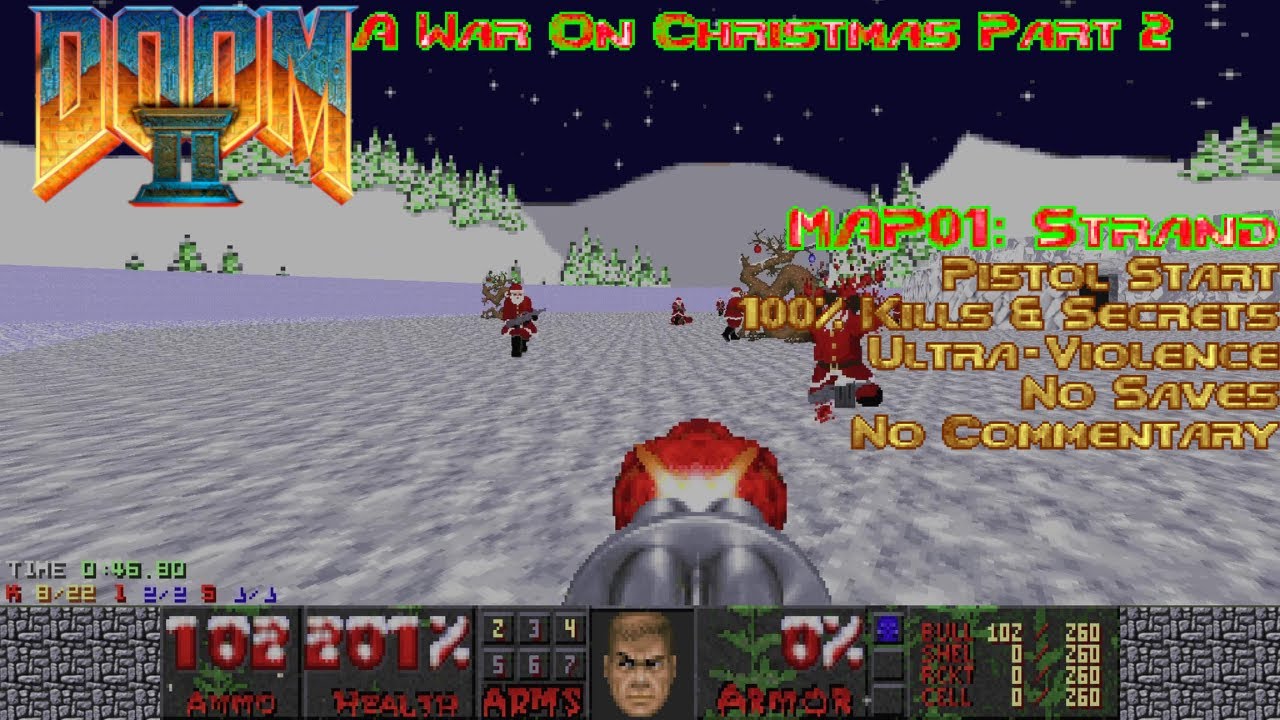Doom 2: A War On Christmas Part 2 - MAP01: Strand - YouTube