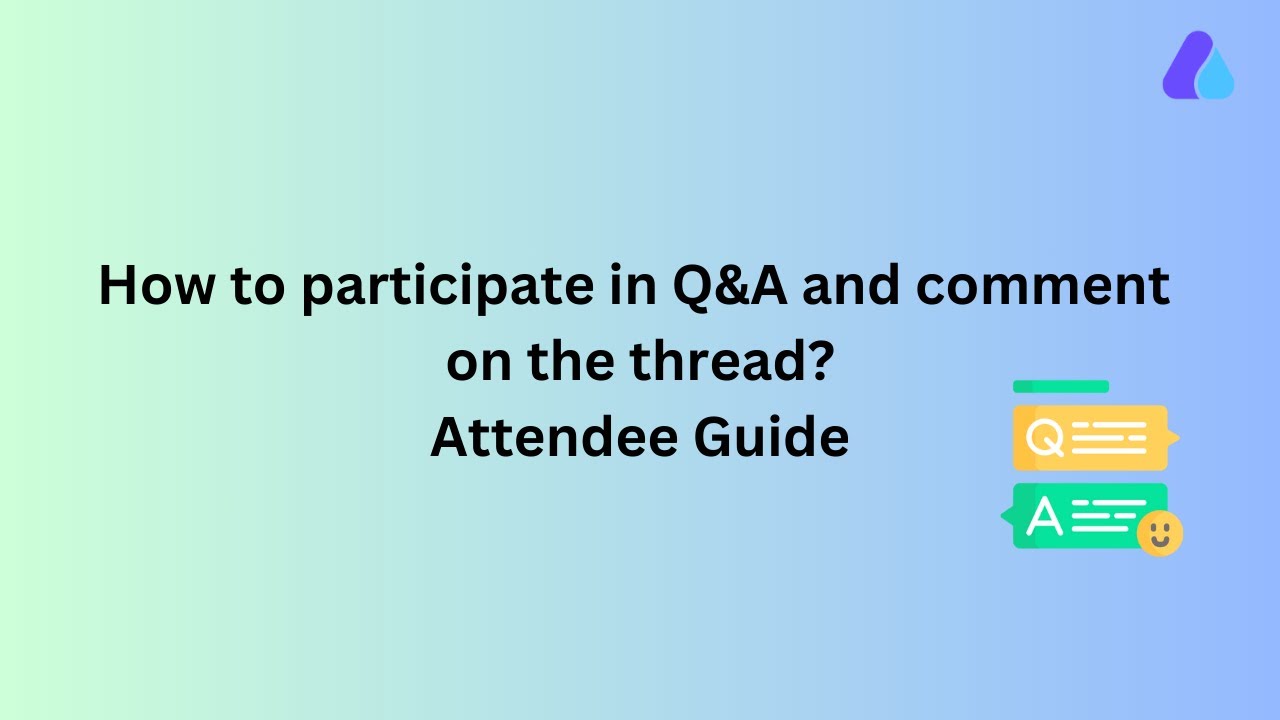 How to ask questions and comment on the thread during live sessions ...