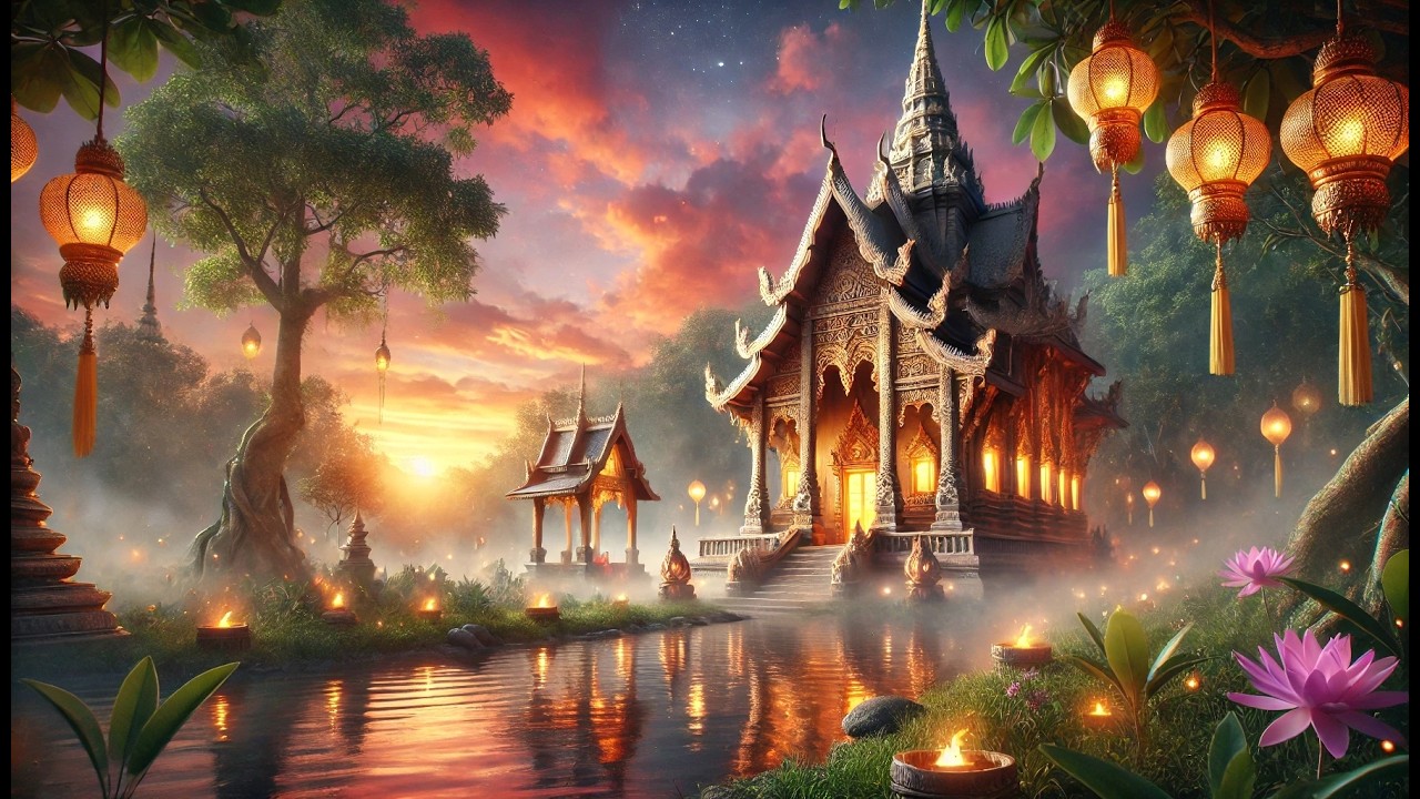 (No Ads) Beautiful Relaxing Hindu Temple | Calming Sleep Music for Deep ...